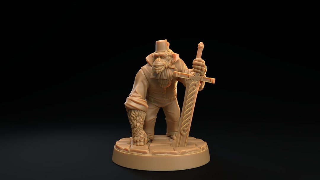 Pongo the Awakened Monkey Ape the Dragon Trappers Lodge 32mm Scale ...