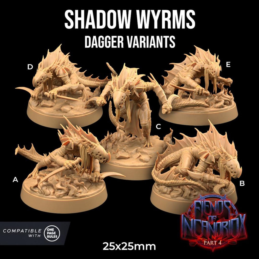 Shadow Wyrms Fiends of Incandriox | the Dragon Trappers Lodge | 32mm ...