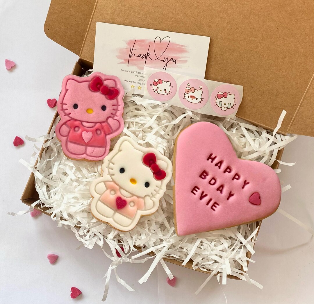 Personalised Biscuits Hello Kitty Biscuits / Biscuit Gift / Letterbox ...