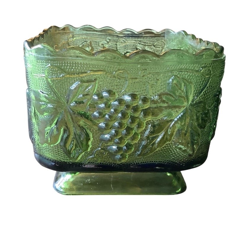 Green Grape Glass Dish - Etsy