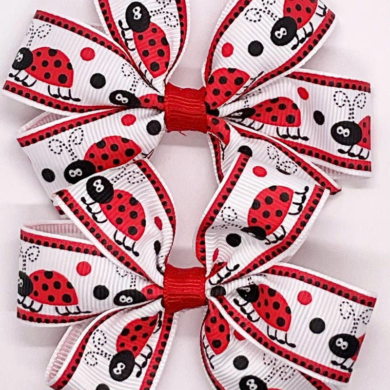 Ladybug Hair Bow - Etsy
