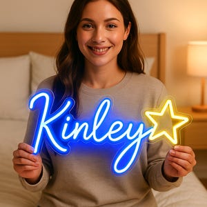 Neon Name Sign for Kids, Custom Neon Sign Bedroom, Neon Sign Teenage ...