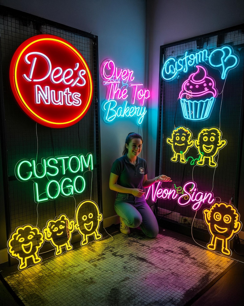 Custom Neon Logo Sign, Personalized LED Wall Decor - Etsy