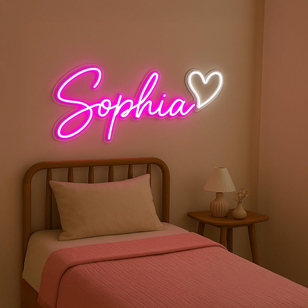 Custom Neon Sign Dorm Wall Decor, Neon Name Sign Bedroom for Kids ...