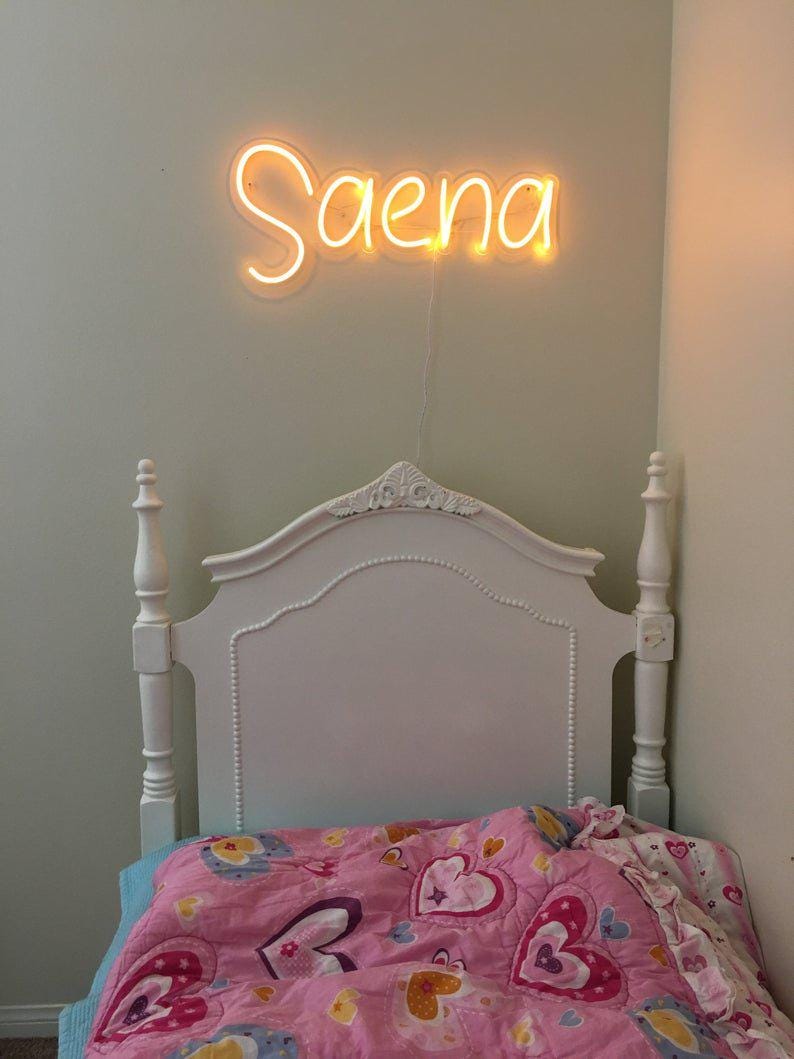 Custom Name Neon Sign Girl– Personalized LED Neon Light for Bedroom - Etsy