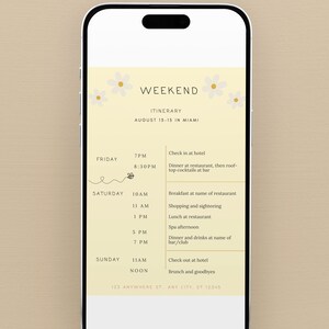 Birthday Itinerary, Digital, Weekend, Girls Trip, Bachelorette Party ...