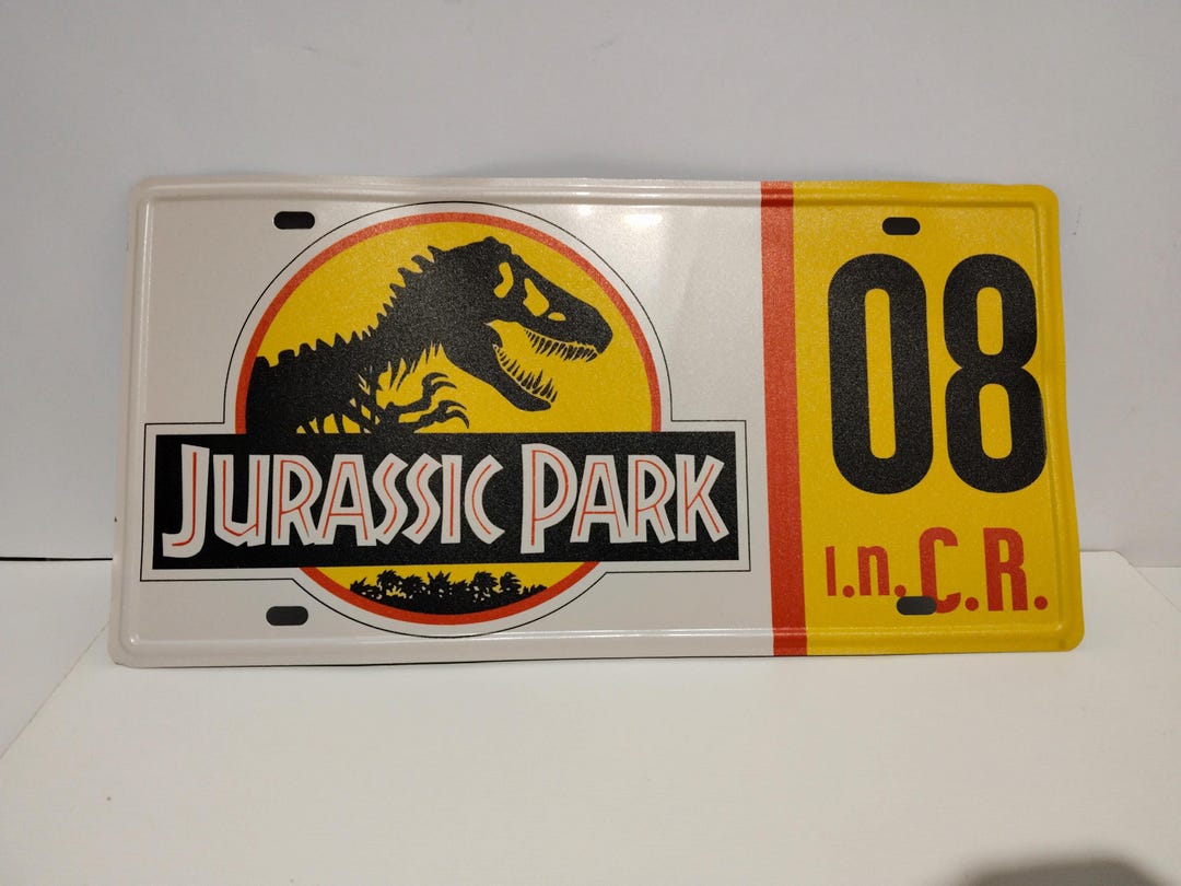 Jurassic Park Jeep Number Plate number 8 - Etsy