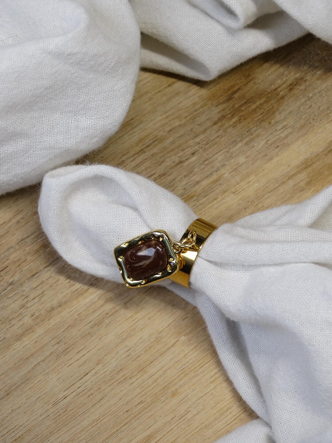 Handcrafted Adjustable Stainless Steel Ring With a Fimo Polymer Clay ...
