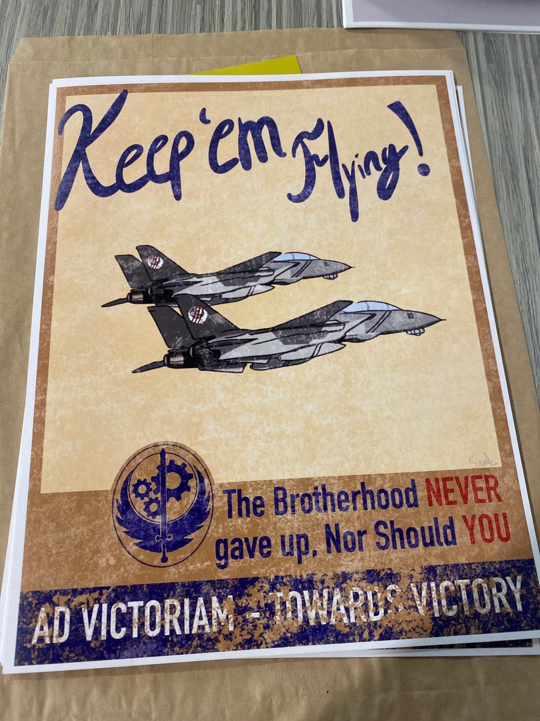 Fallout Brotherhood of Steel Propaganda Poster F14 Tomcat Print - Etsy
