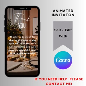 Digital Birthday Dinner Invitation, Editable Animated Dinner Party ...