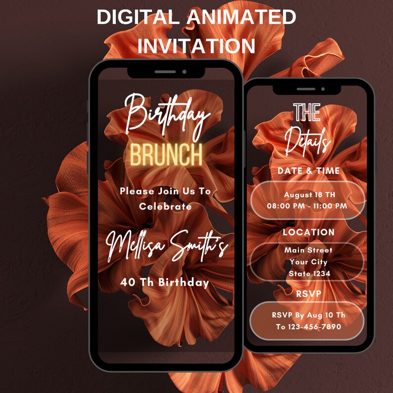 Editable Digital Animated Birthday Invitation Template, Editable ...