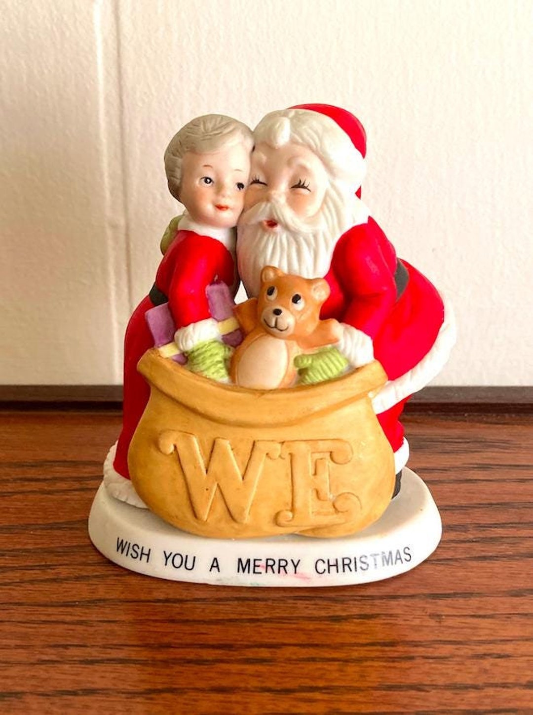 George Good Santa and Mrs. Claus we Wish You a Merry Christmas Figure ...