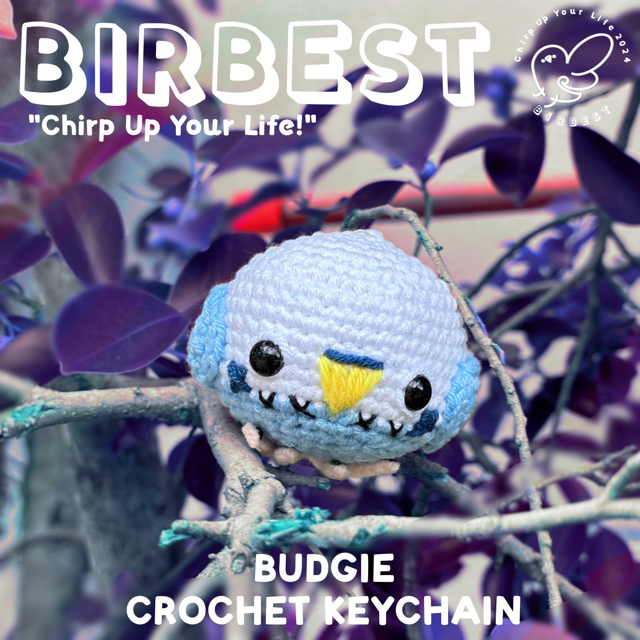 Handmade Budgie Crochet Keychain: Bird Lover Gift - Etsy