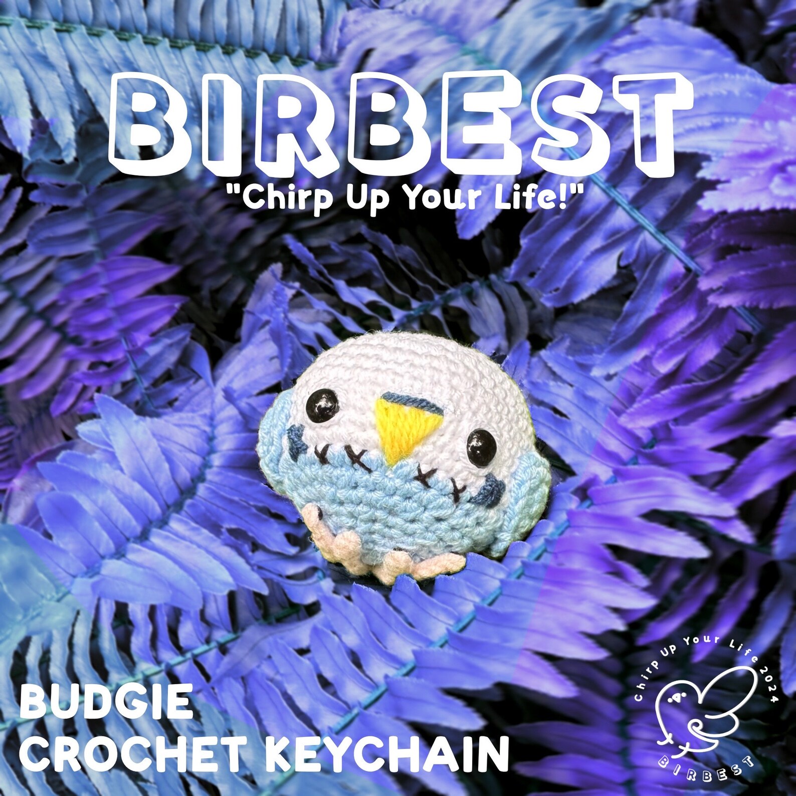 Handmade Budgie Crochet Keychain: Bird Lover Gift - Etsy