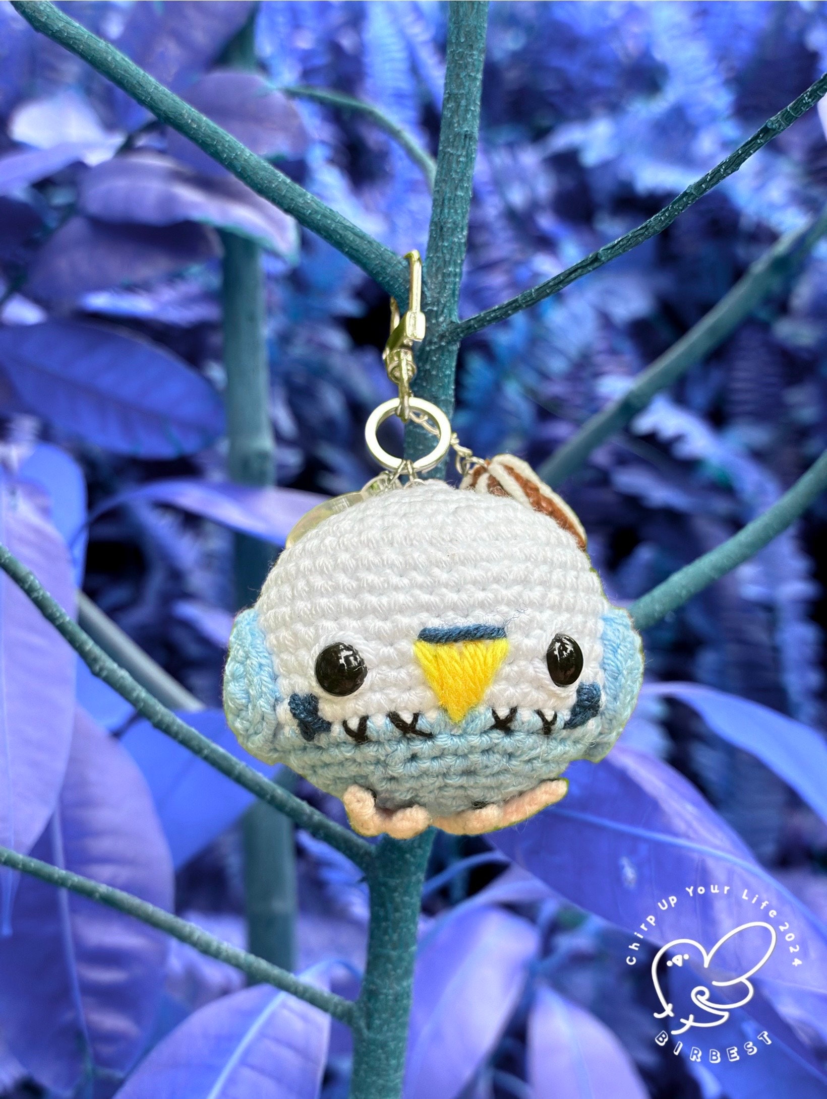 Handmade Budgie Crochet Keychain: Bird Lover Gift - Etsy