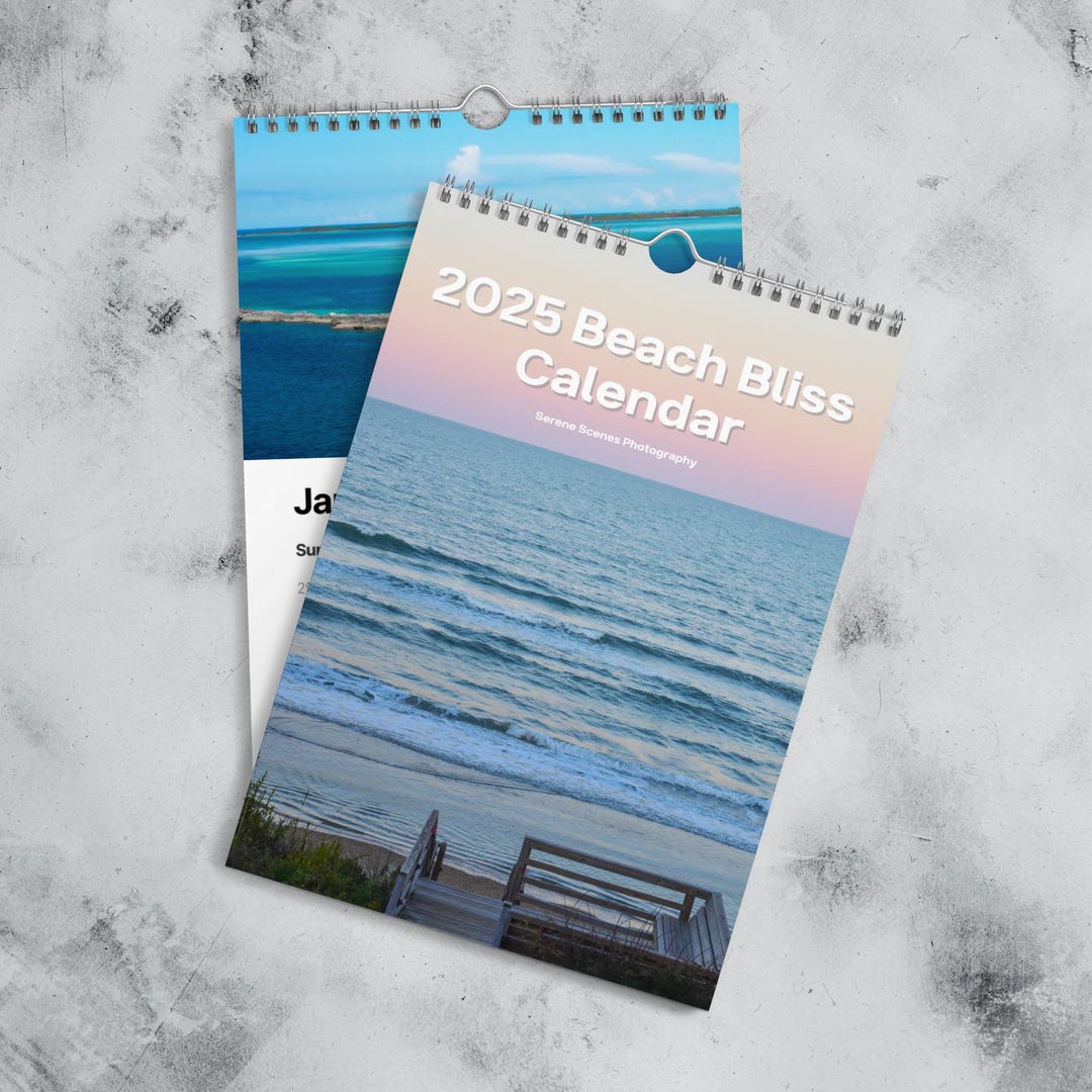 Beach Bliss (2025) Wall Calendar - Etsy
