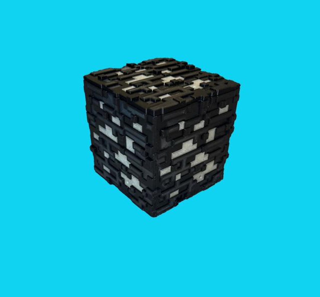3D Printed Minecraft Obsidian Cube - Etsy