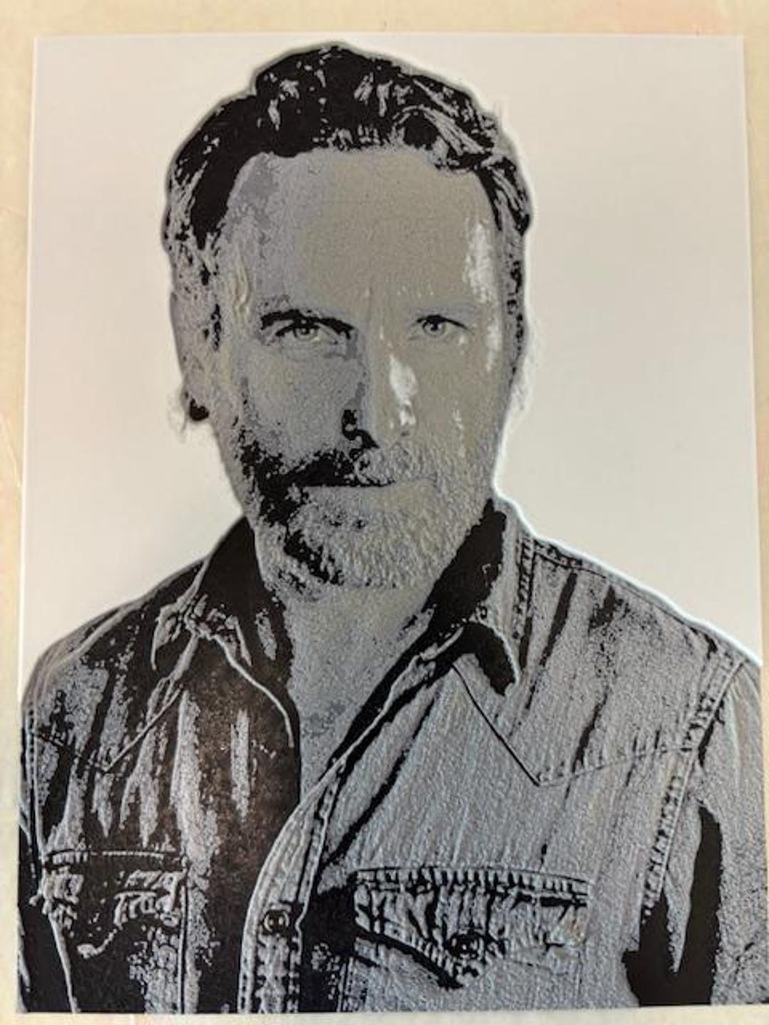 3D Printed Rick Grimes Picture - Etsy