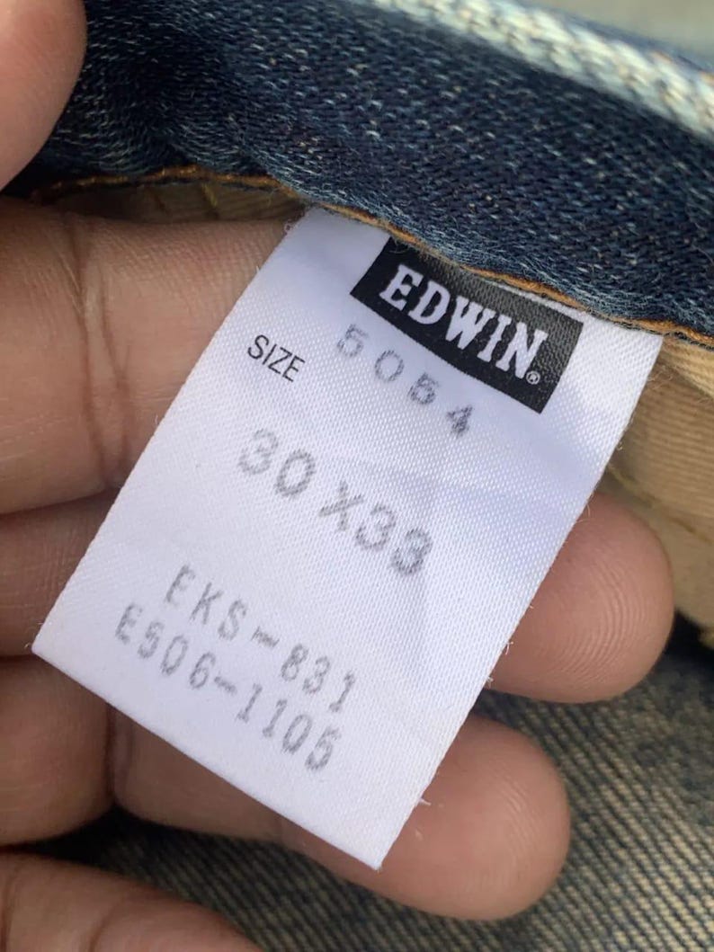Vintage Edwin 505SX Selvedge Denim Jeans, Faded Indigo, W29 - Etsy