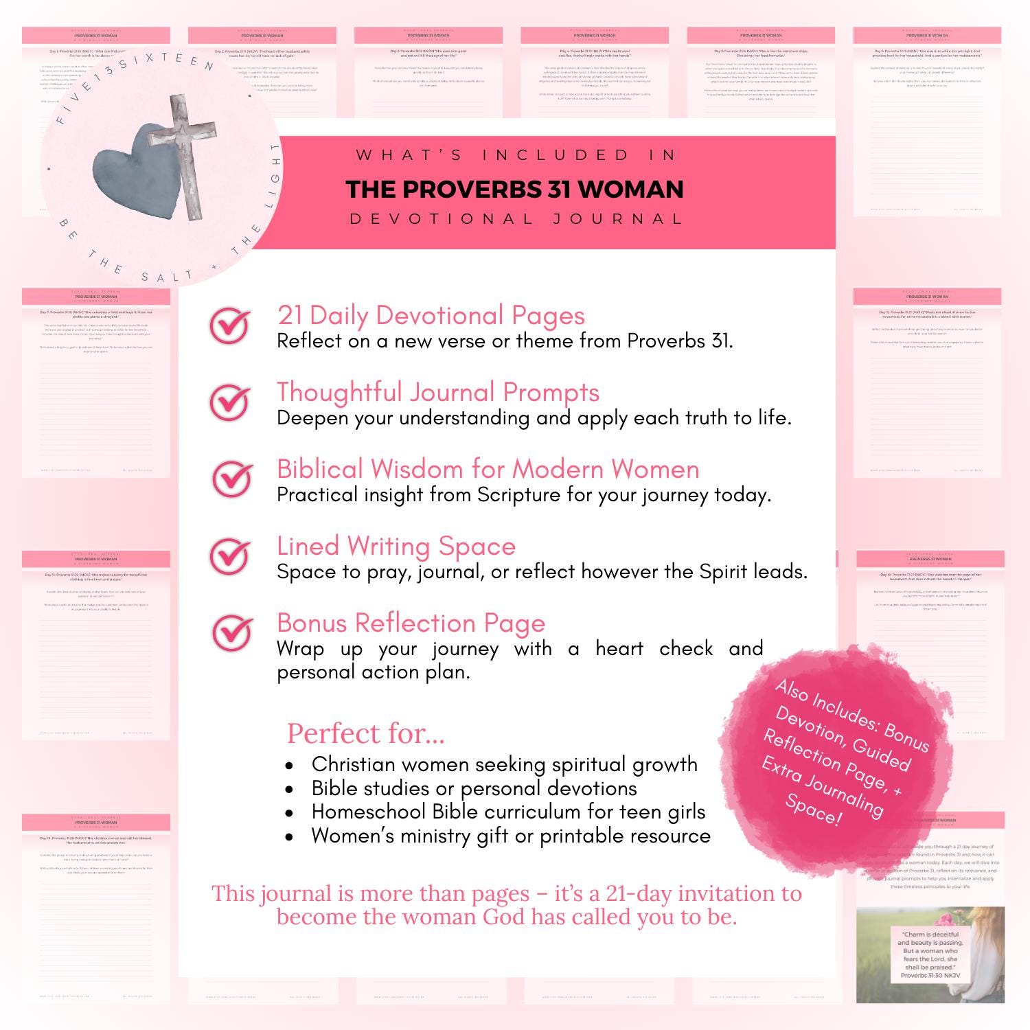 Printable Proverbs 31 Devotional Journal | 21-day Bible Study for Women ...