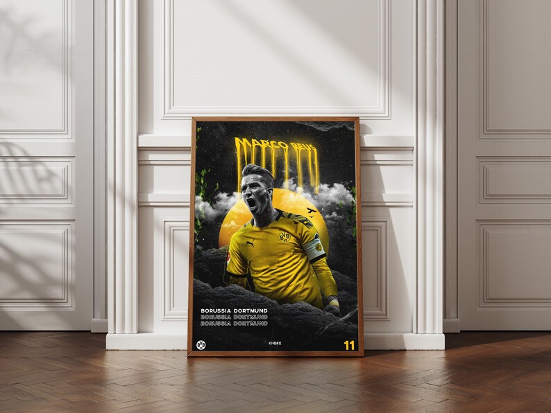 Marco Reus Poster, Germany Reus Fan Art, Borussia Dortmund Football ...