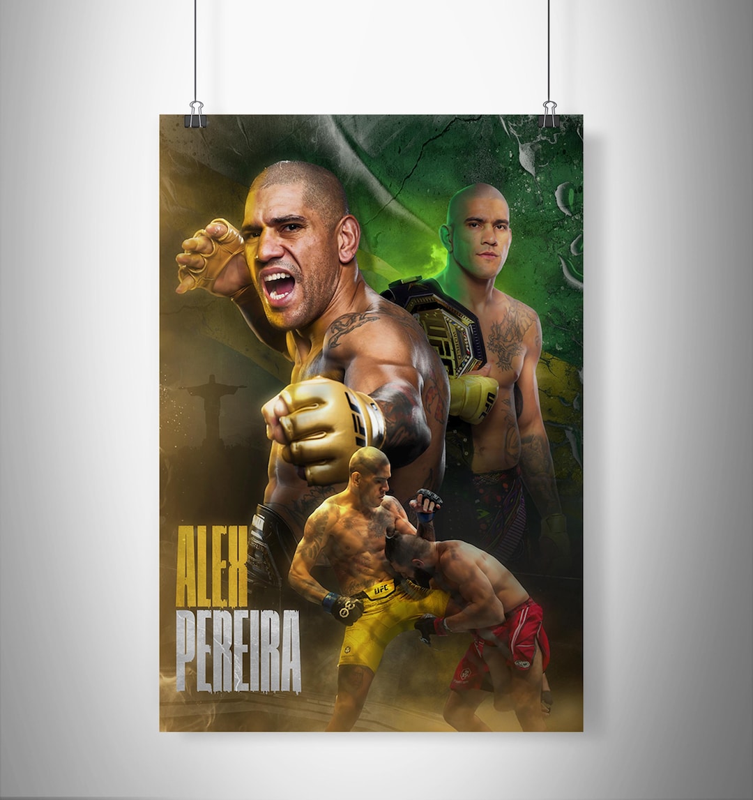 Alex Pereira Poster, UFC Alex Poatan Pereira Framed Photo, Alex Chama ...
