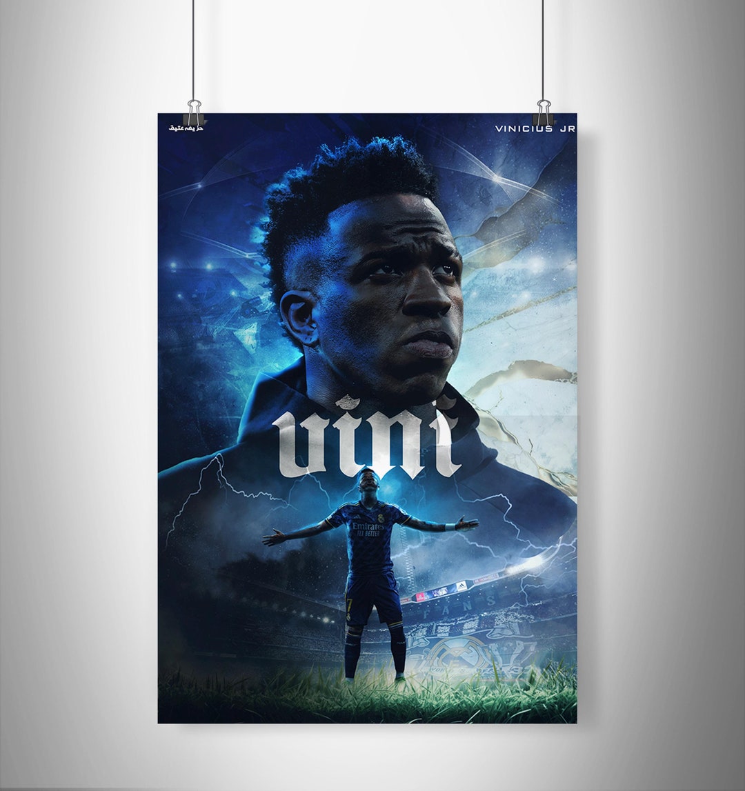 Vini Jr Poster, Vinicius Junior Fan Art, Real Madrid Football ...