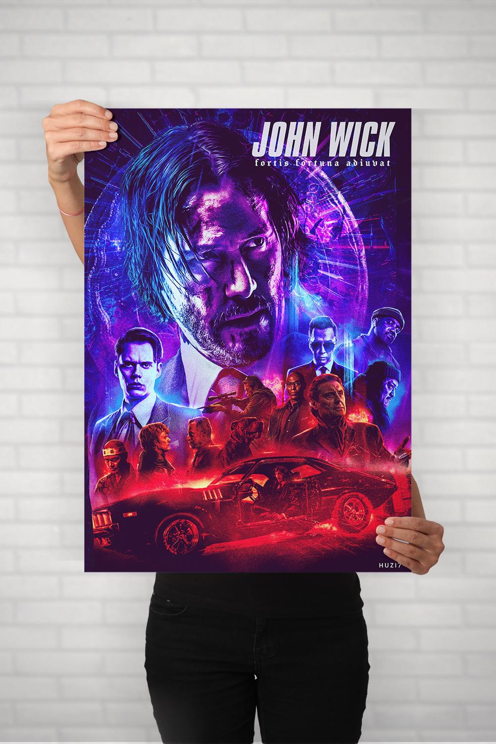 John Wick Poster, Keanu Reeves Wall Art, Movie Minimalist Poster, Baba ...