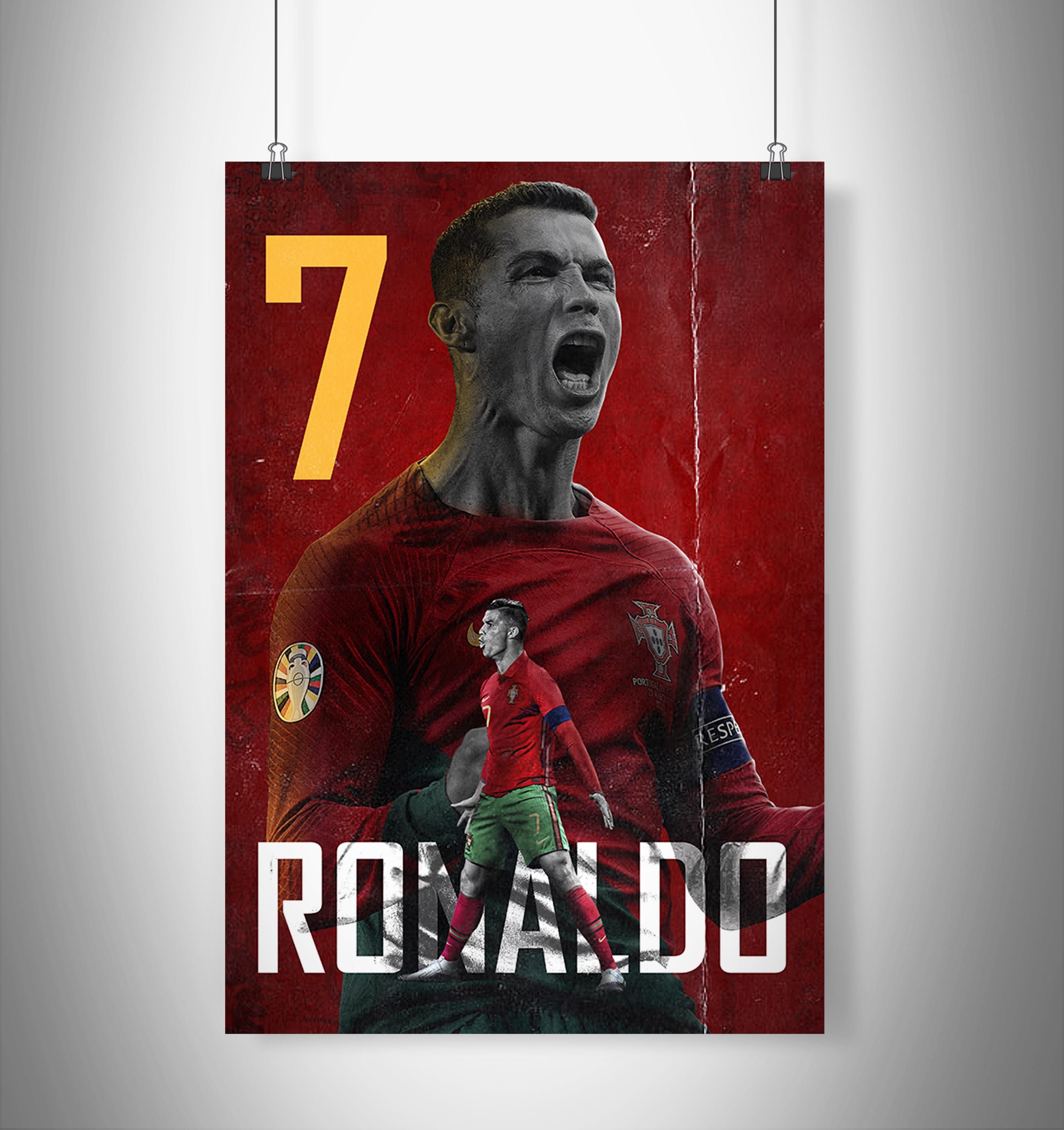 Cristiano Ronaldo Poster, CR7 Fan Art, Portugal Football Printable ...