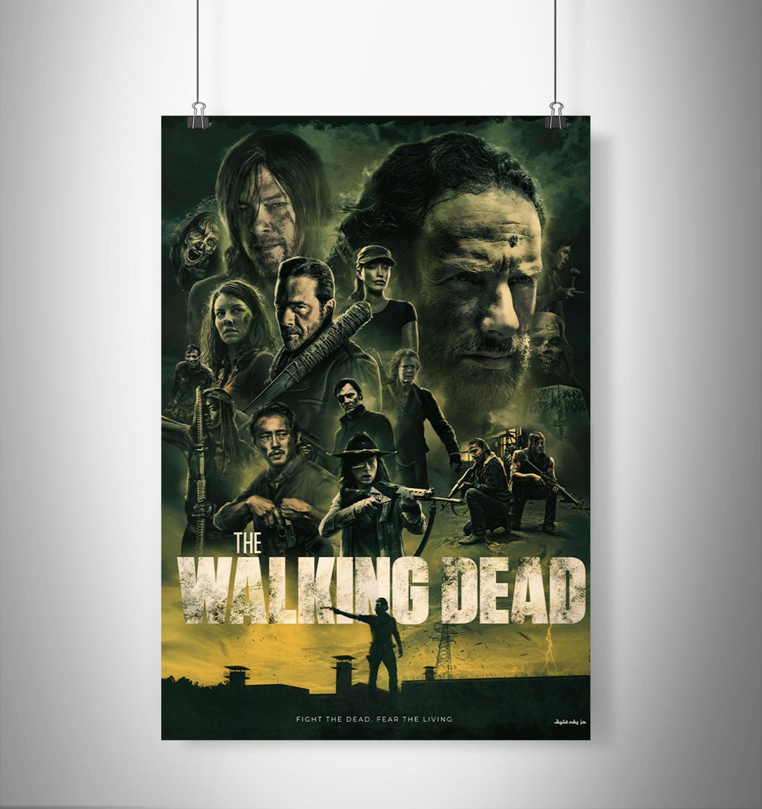 The Walking Dead Poster, Rick Grimes Wall Art, TV Series Minimalist ...