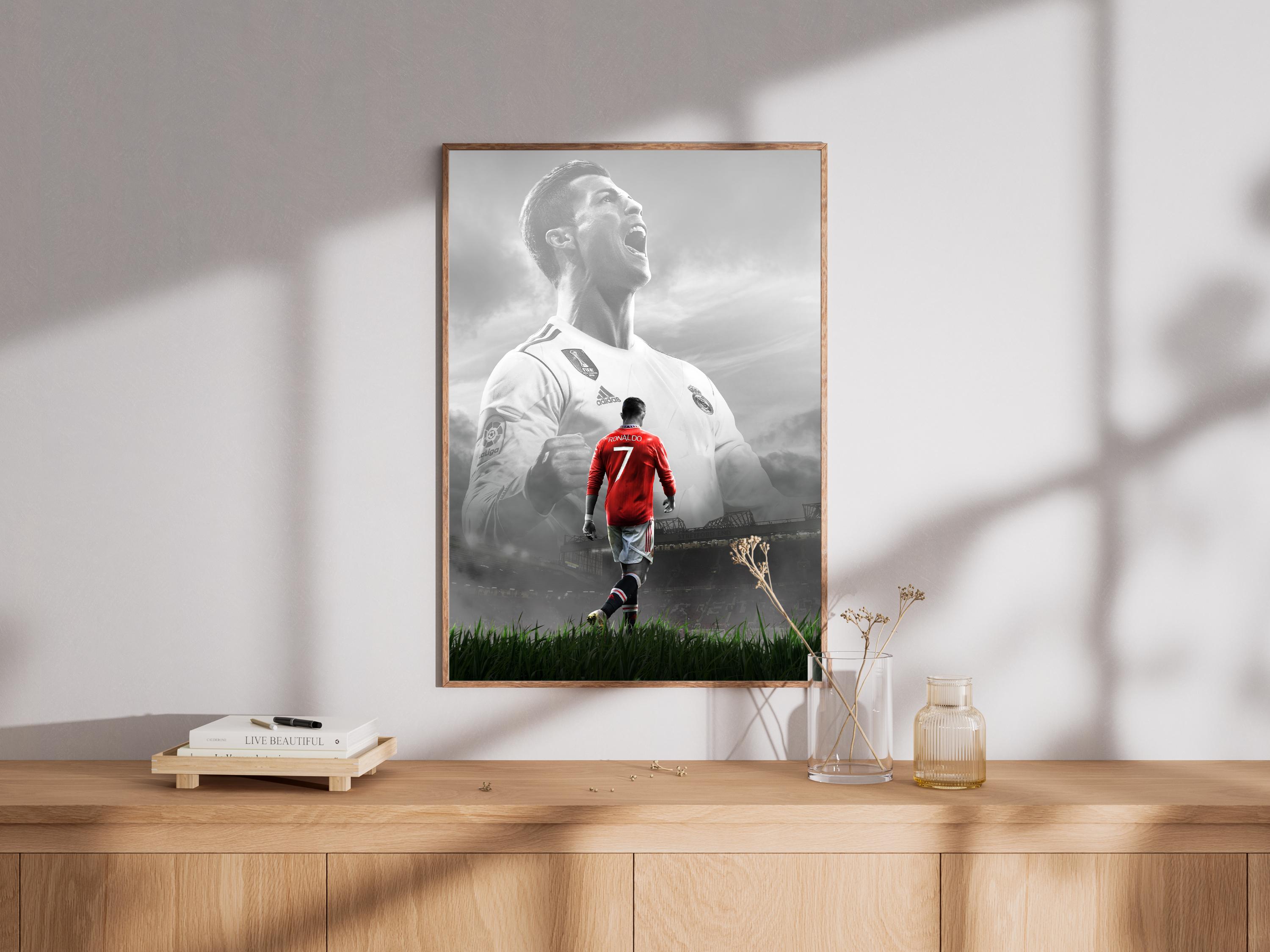 Cristiano Ronaldo Poster, CR7 Fan Art, Real Madrid Football Minimalist ...