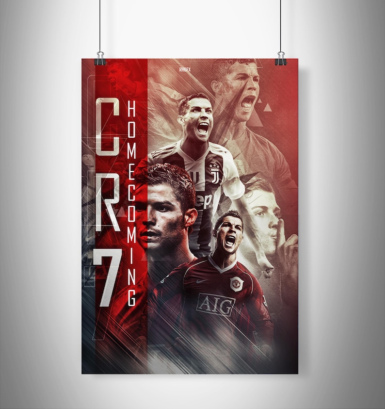 Cristiano Ronaldo Poster, CR7 Fan Art, Real Madrid Football Minimalist ...
