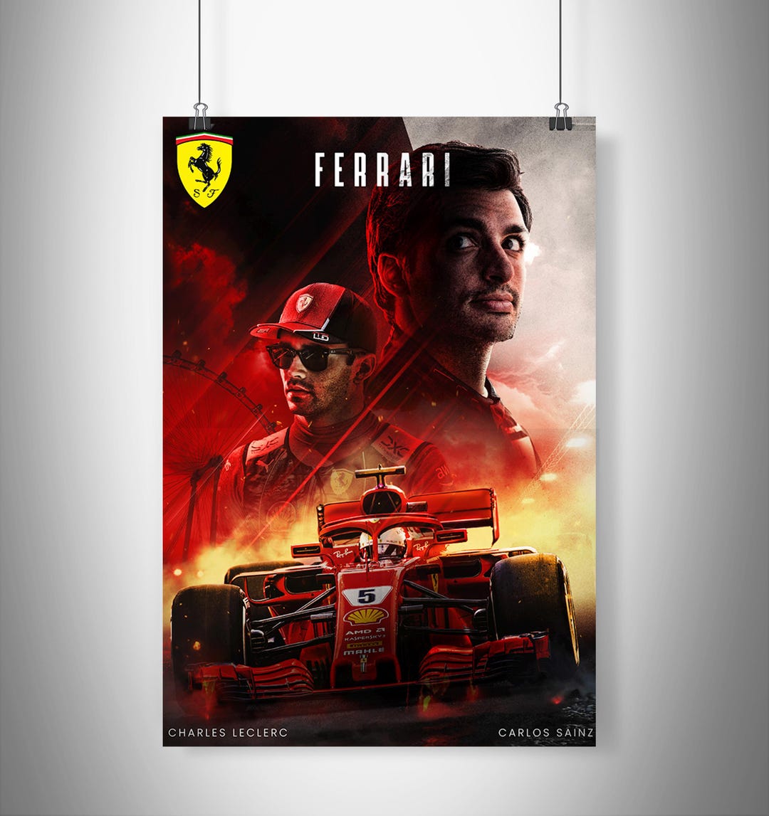 Ferrari Formula 1 Poster, Formula One Fan Art, F1 Ferrari Racing ...
