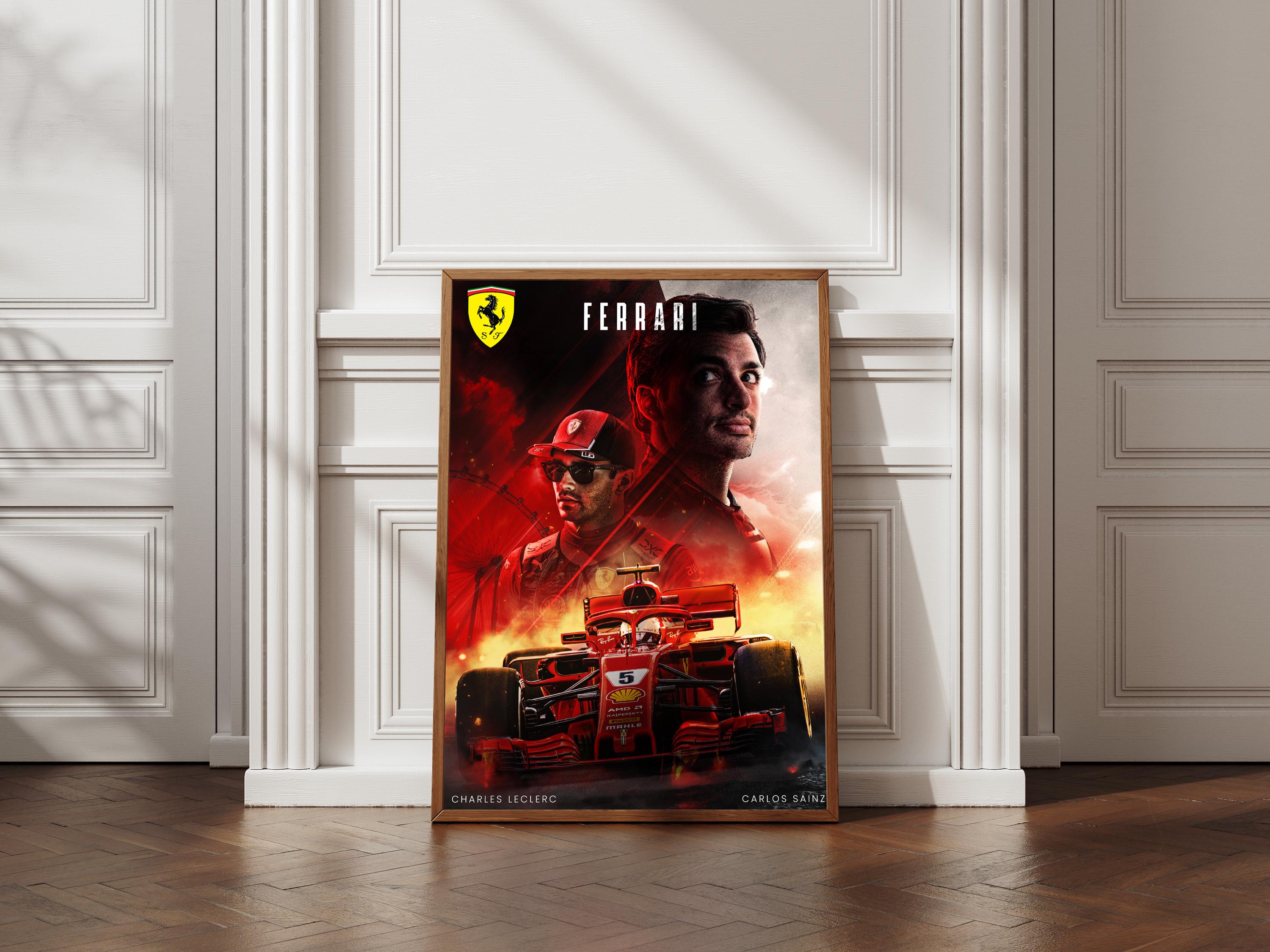 Ferrari Formula 1 Poster, Formula One Fan Art, F1 Ferrari Racing ...