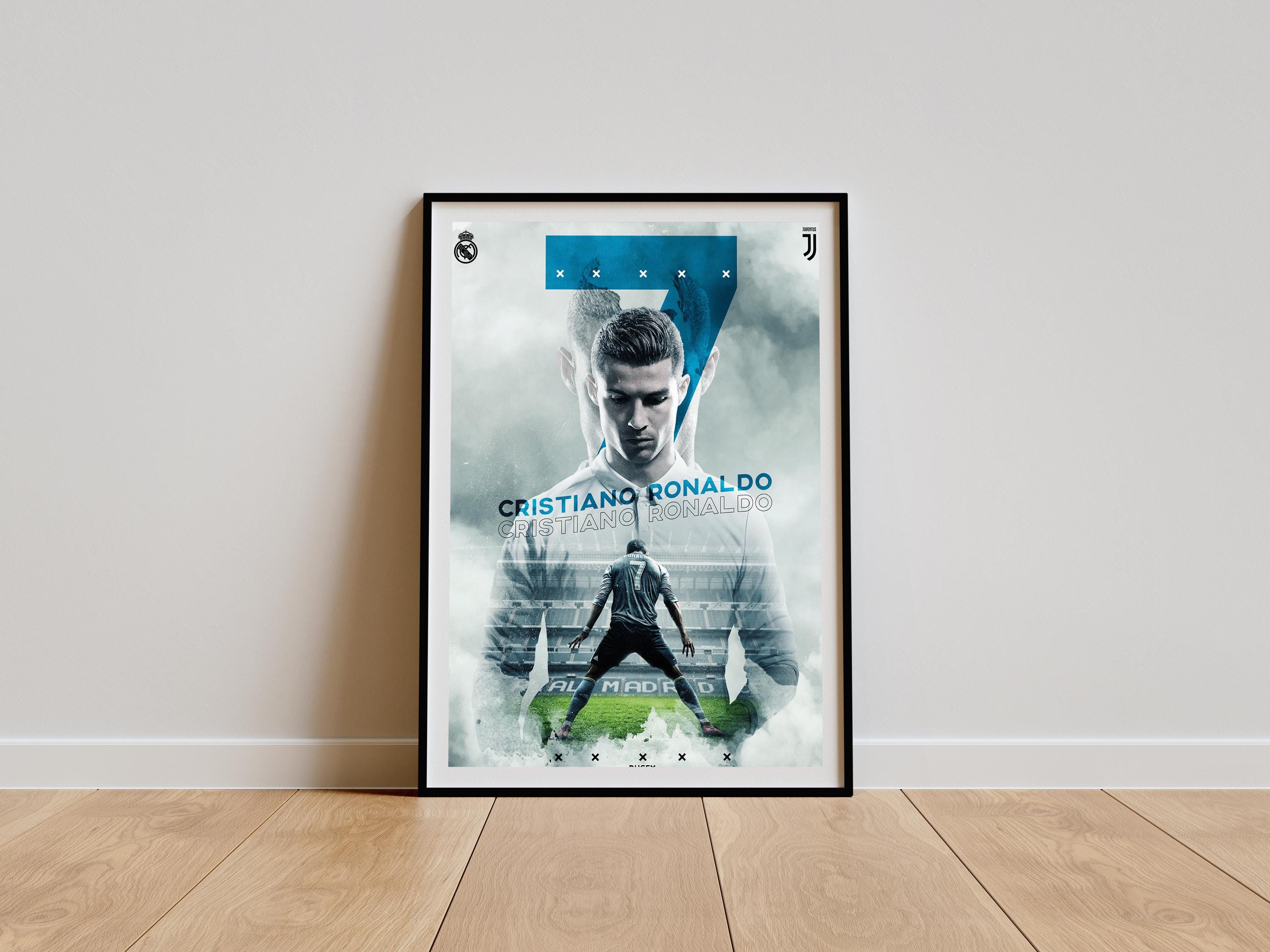 Cristiano Ronaldo Poster, CR7 Fan Art, Real Madrid Football Minimalist ...
