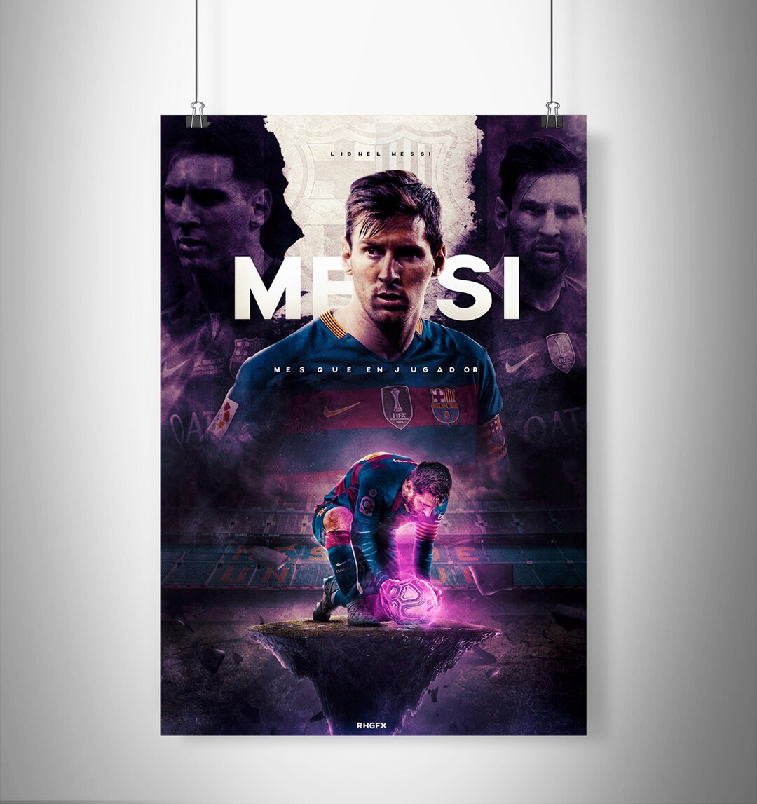 Lionel Messi Poster, LM10 Fan Art, Barcelona Football Minimalist ...