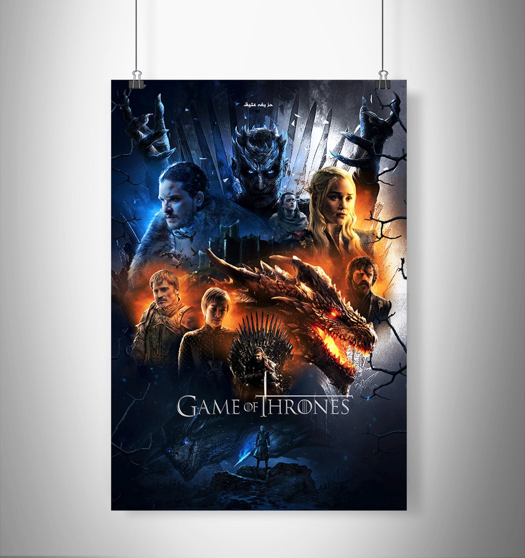Game of Thrones Poster, GOT Banner Art, TV Series Minimalist Portrait ...
