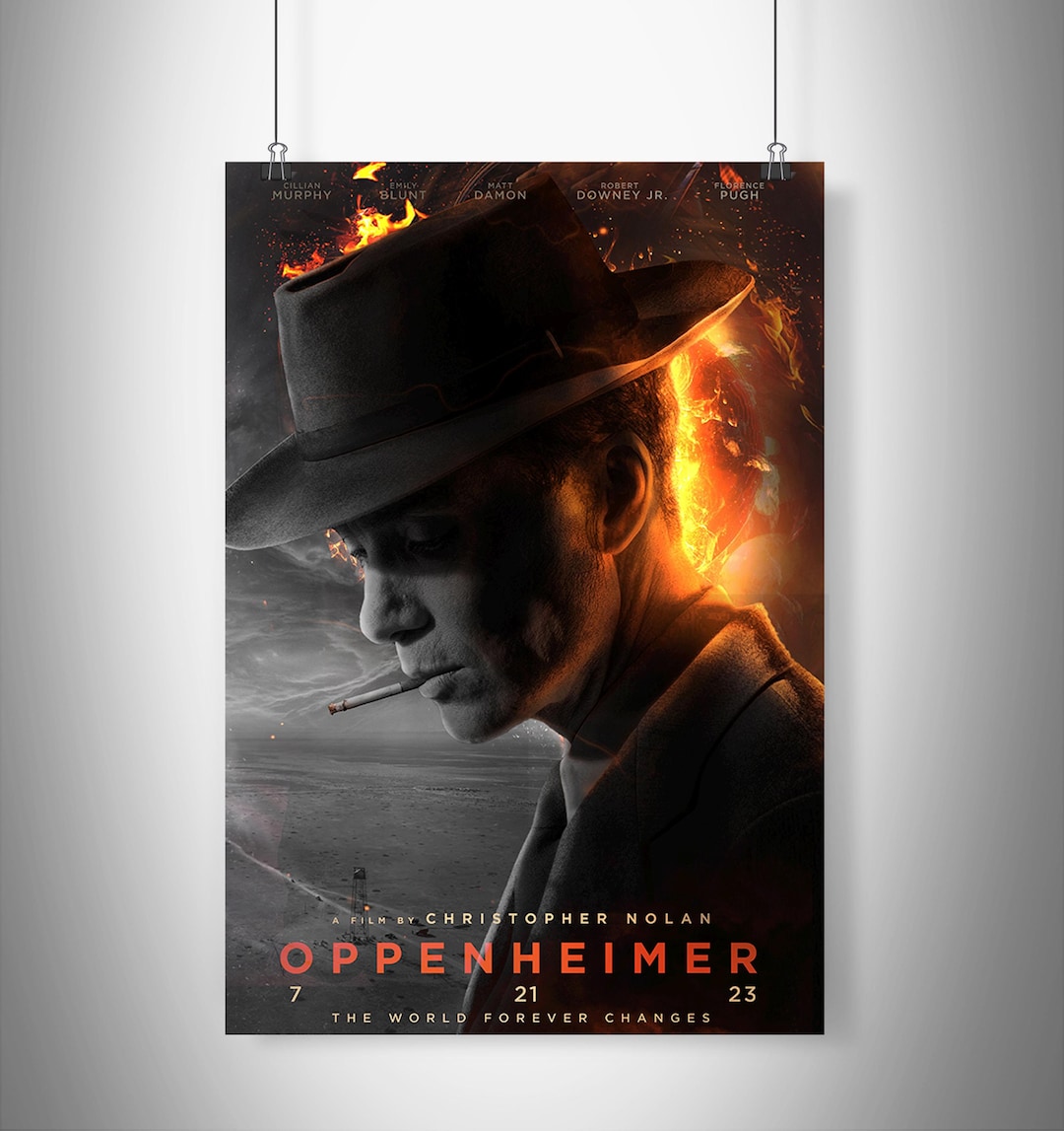 Oppenheimer Poster, Cylian Murphy Fan Art, Movie Minimalist Portrait ...