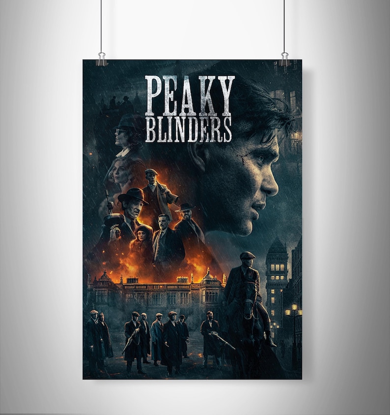 Peaky Blinders Poster, Cylian Murphy Wall Art, TV Series Minimalist ...