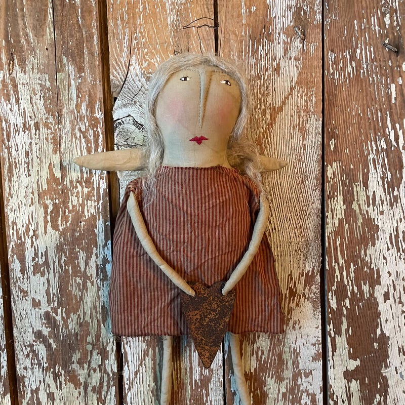Primitive Angel Doll - Etsy