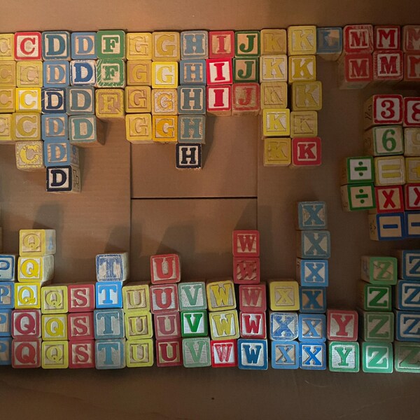 Wood Letter Blocks - Etsy