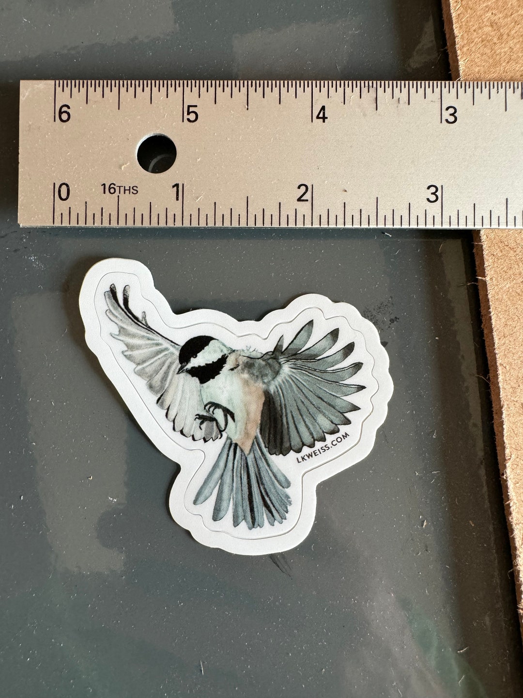 Chickadee Flying Sticker - Etsy