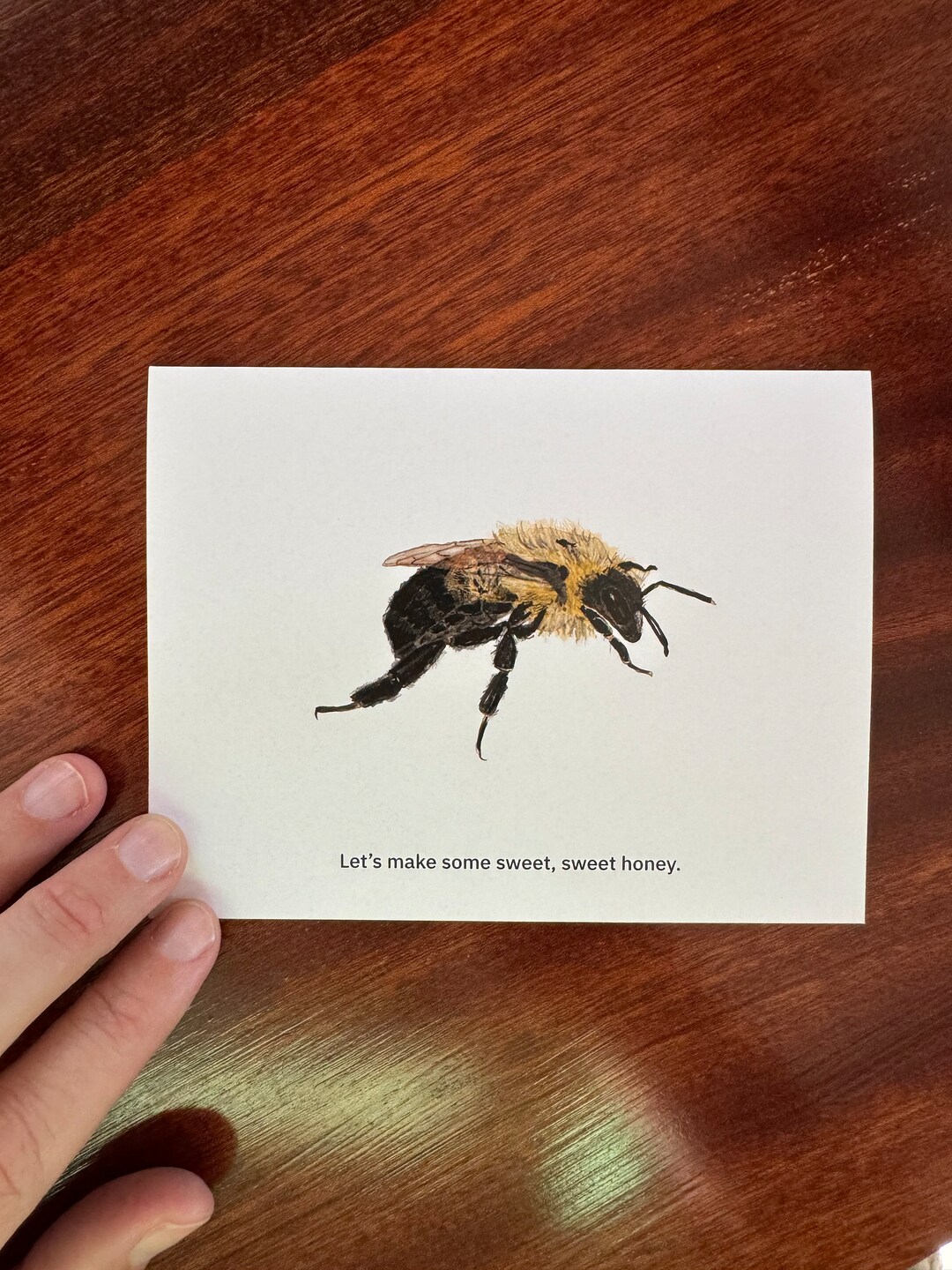 Bee Greeting Card - Etsy