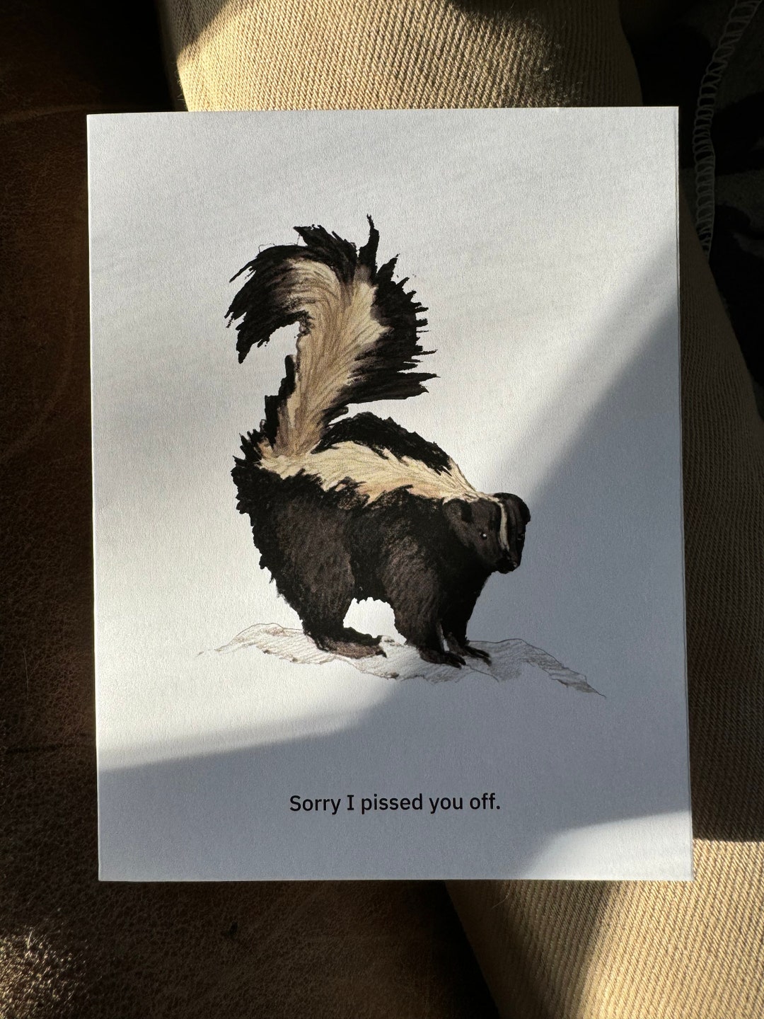 Skunk Greeting Card - Etsy
