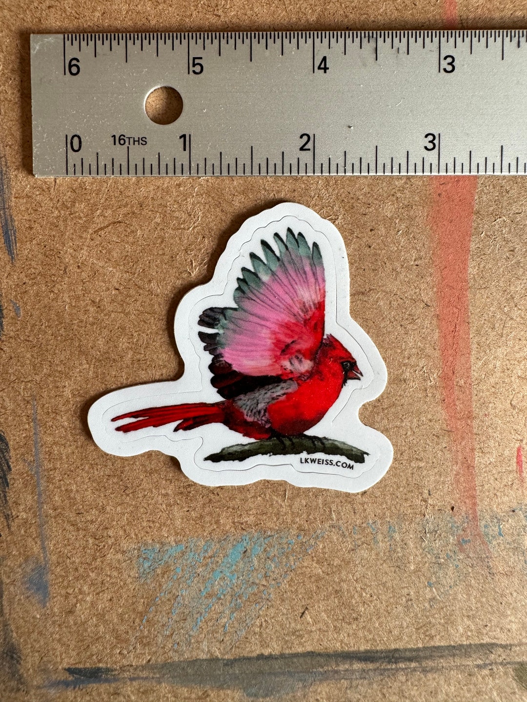 Cardinal in Flight Sticker - Etsy