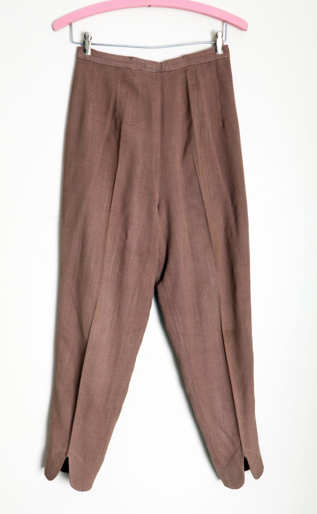 Vintage 60s Capri Pants, Tan Rayon Gabardine, Mod Style 1960's - Etsy