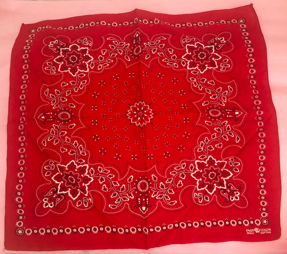 2 Vintage TRUNK UP Bandanas 1950's Blue Bandana Cotton | Etsy