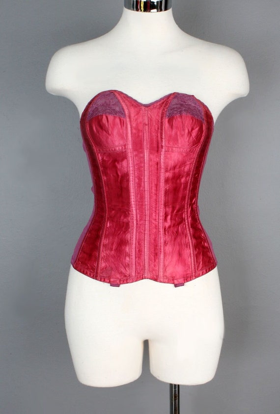 Satin Corset Bra Goddess Movie Prop Vintage Lingerie… Gem
