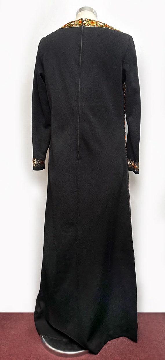 1960s Long Mod Black Maxi Dress, Vintage Swingin 60's… - Gem