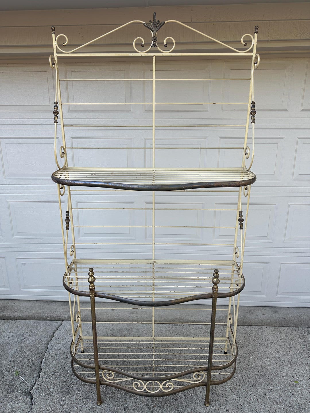 Vintage Brass & Wrought Iron Baker Rack Ornate Baker's Rack Shelf - Etsy